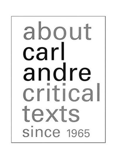About Carl Andre paperback english - 2006-11-20 price in UAE | Noon UAE ...
