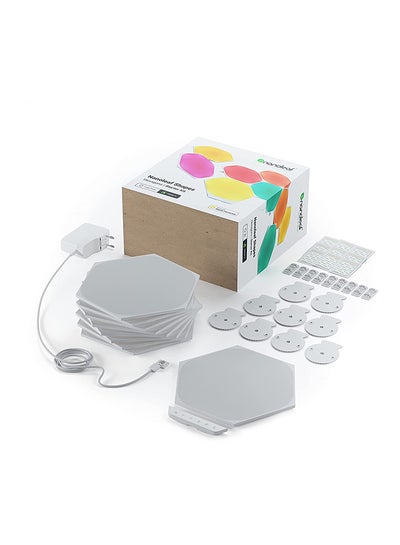 9-Piece Shapes Hexagons Starter Kit Smart WiFi LED Panel System w ...
