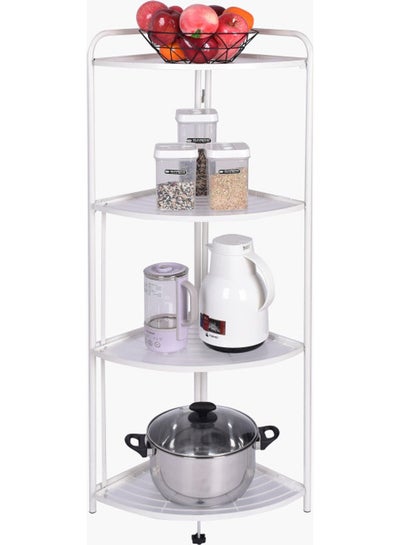 Rio 4-Tier Triangle Corner Storage Shelf White price in UAE | Noon UAE ...