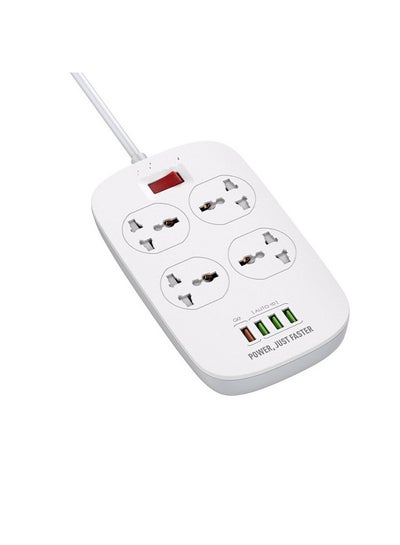 Electric Extension Power Socket With 4 Universal Outlet And 4 USB Port ...