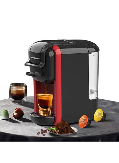 3-In-1 Multi Capsule Espresso Coffee Machine 600 ml 1450 W SCM-4969 Black/Red price in Saudi ...