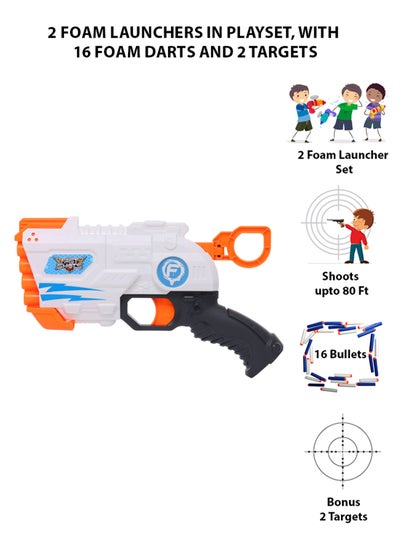 20-Piece Foam Launchers In Playset With Foam Darts And Targets price in ...
