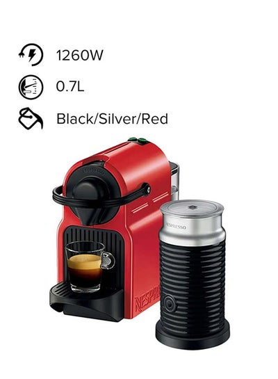 Inissia Bundle Coffee Machine 1260.0 W C40BU-RE Black/Silver/Red price ...