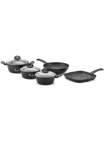 Illa Cook On Rock Induction Cookware Set- 4.5 MM, 8 Pieces Multicolour ...