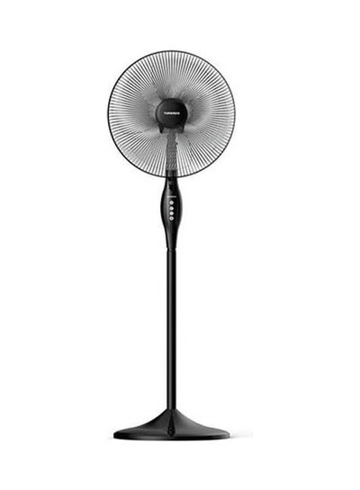 سعر مروحة عمودية مقاس 16 بوصة مع 4 شفرات بلاستيكية و3 سرعات طراز TSF-16W TSF-16W منتج بلون أسود ...