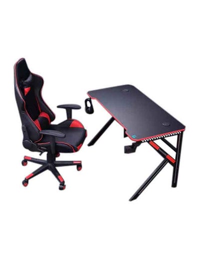 Professional K-Shape RGB Gaming Table Black/Red 120x74x60cm price in ...