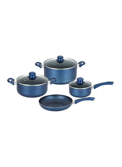 7-Piece Granite Cookware Set Blue 24x11cm price in Saudi Arabia | Noon ...