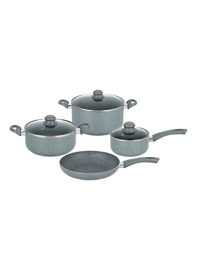 7-Piece Granite Cookware Set Grey 24x11cm price in Saudi Arabia | Noon ...