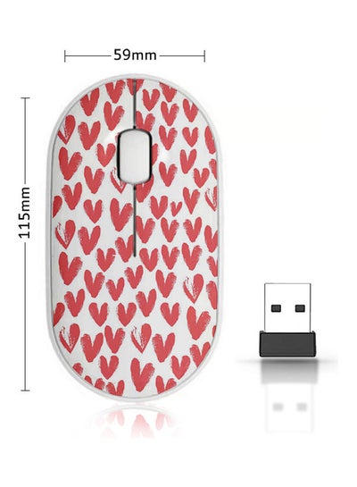 Wireless Mouse - Hand Drawn Heart Red/White price in Saudi Arabia ...