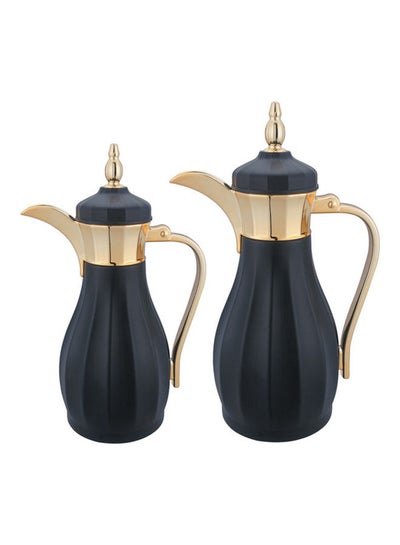 2-Piece Tea And Coffee Flask Black/Gold 0.85Liters price in Saudi ...