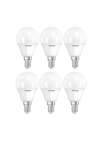 6-Piece LED Screw Lamp E14 5W Classic P40 Warm White 470 Lumen 2700K ...