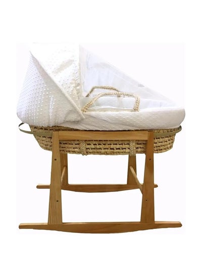 Moses Basket Cot With Rocking Stand(White) price in Saudi Arabia | Noon ...