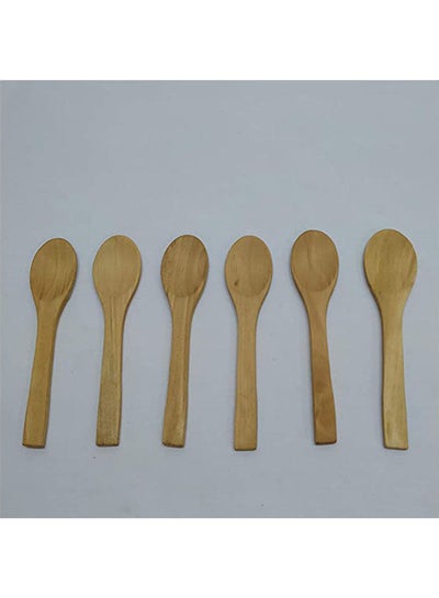 Wooden Soup Spoon Set Of 6 Pieces Beige price in Saudi Arabia | Noon ...