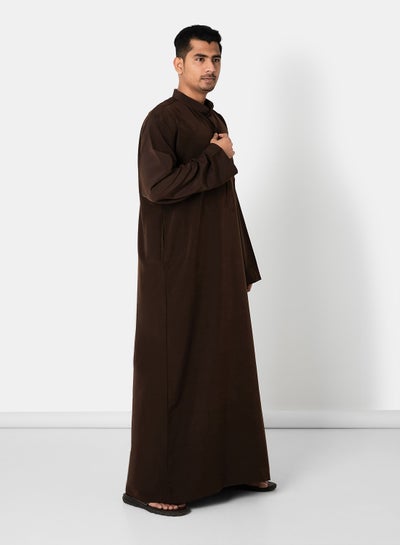 Solid Saudi Kandora Dark Brown price in Saudi Arabia | Noon Saudi ...