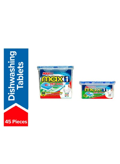 Dishwasher Tablets 30 Tablets With Maxone Dishwasher Tablets 15 Tablets ...