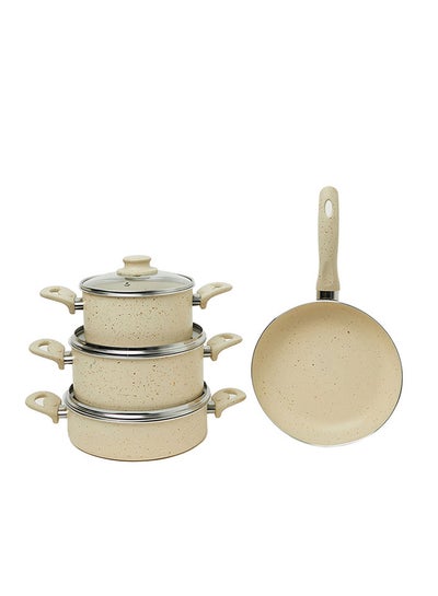 7-Piece Granite Cookware Set Beige/Clear 24x24x10.5cm price in Saudi ...