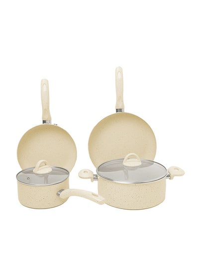 6-Piece Granite Cookware Set Beige 24x24x10.5cm price in Saudi Arabia ...