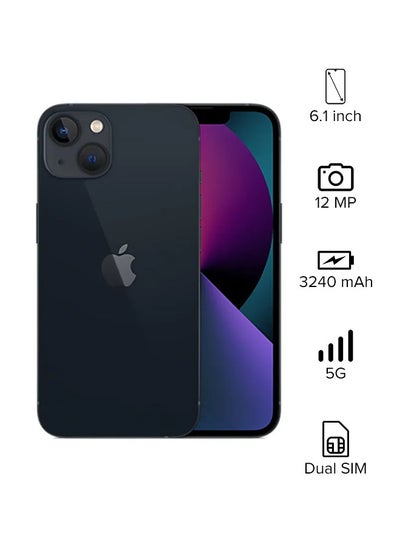 iPhone 13 Physical Dual Sim 128GB Midnight 5G With FaceTime price in ...